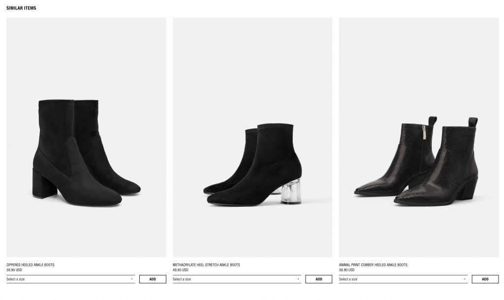 Review of Zara's Product Page Design - Pros and Cons